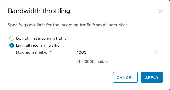 How to configure Network Bandwidth Throttling in vCloud Availability 3. ...